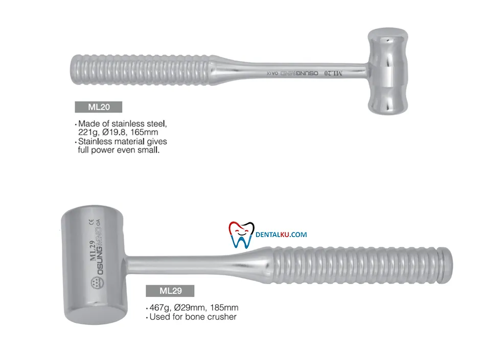 Mallet | Bone Rongeurs - Nippers - Bone Files - Mallets - Tissue Plier | DENTALKU.COM