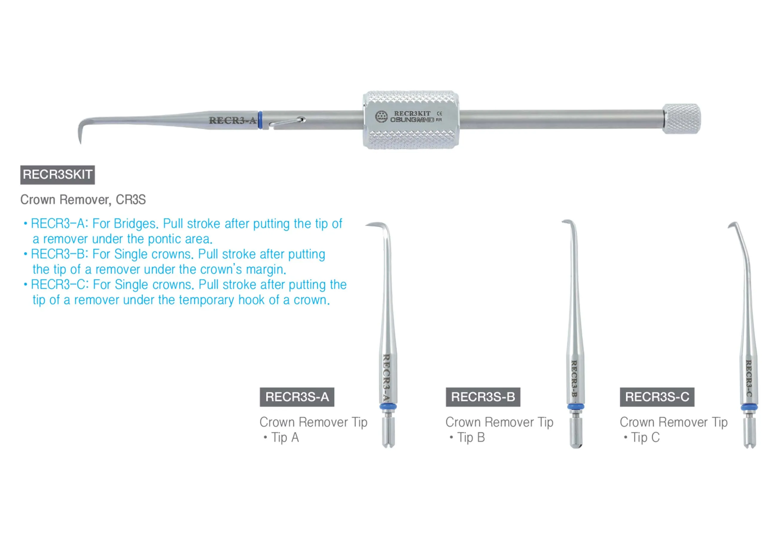 Crown Remover (KIT) | Crown Removing & Setting | DENTALKU.COM
